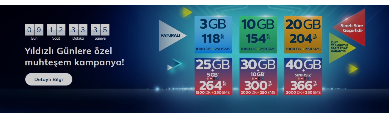 Yıldızlı Günler Enfes Tarifeler 3-10-20-25-30-40GB+SSM 366TL (BİTTi) | DonanımHaber Forum » Sayfa 75